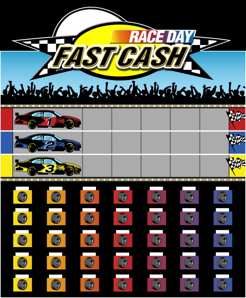 Race Day Fast Cash Game Board NASCAR Promotion